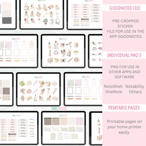 Digital Planner Stickers, GIRL AESTHETIC Planner Stickers, Goodnotes ...