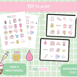 Nurse Clipart Pink, Nurse Stickers Goodnotes, Nurse PNG, Medical ...