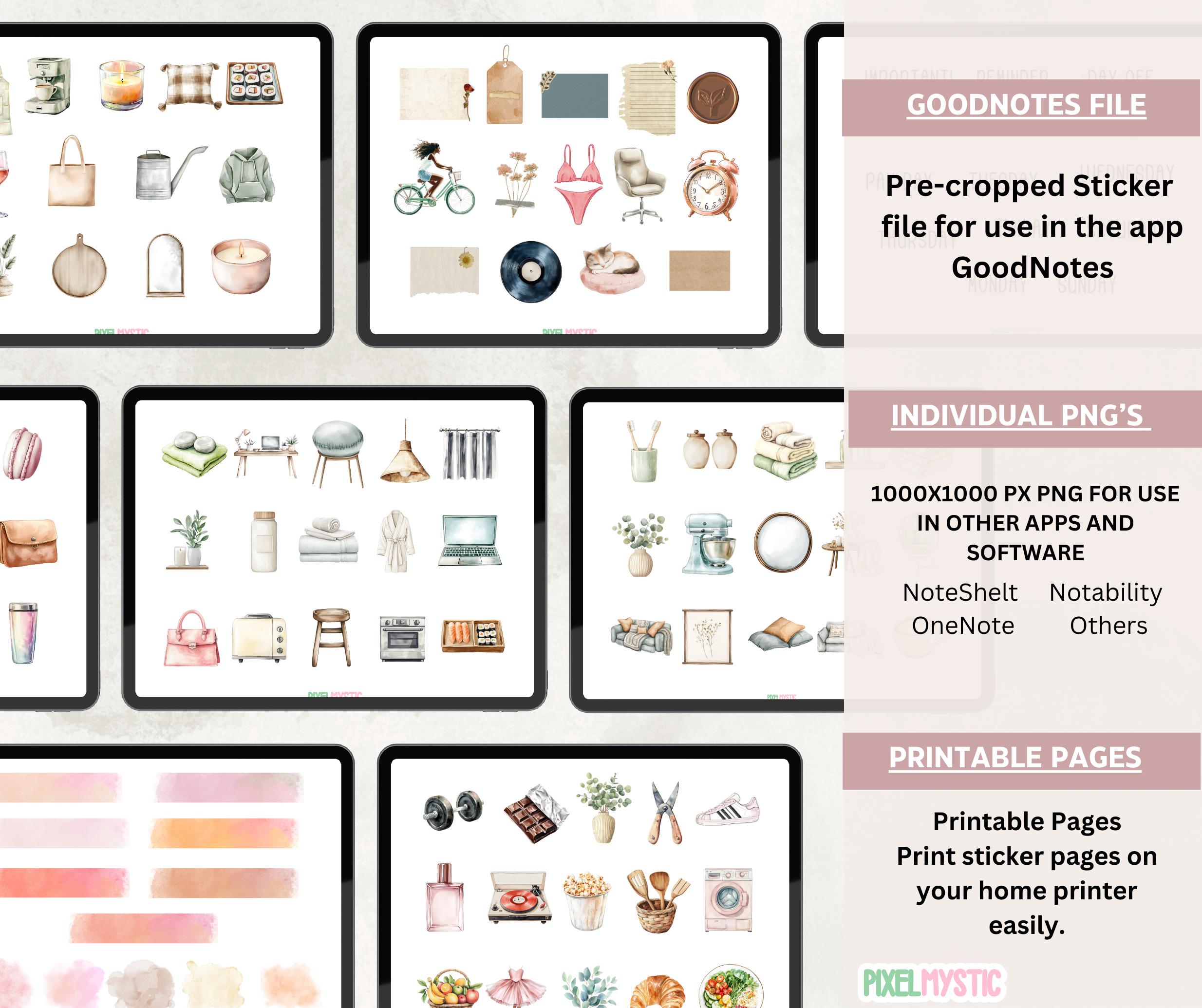 Everyday Aesthetic Digital Planner Stickers, Digital Stickers for ...