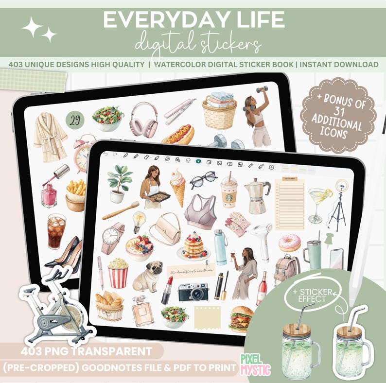 Everyday Life Stickers, Everyday Digital Planner Sticker, Everyday ...