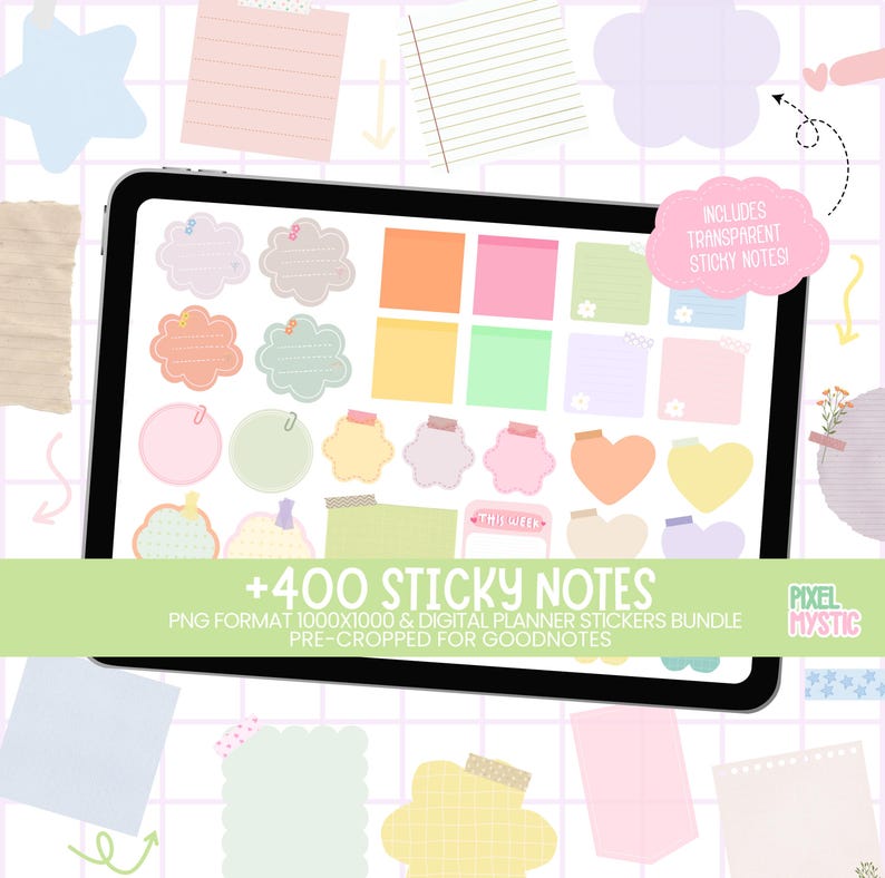 Digital Sticky Notes, Planner Sticky Notes, Goodnotes Sticky Notes ...