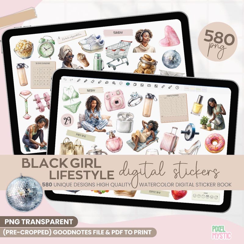 Black Girls Sticker Packs - Etsy
