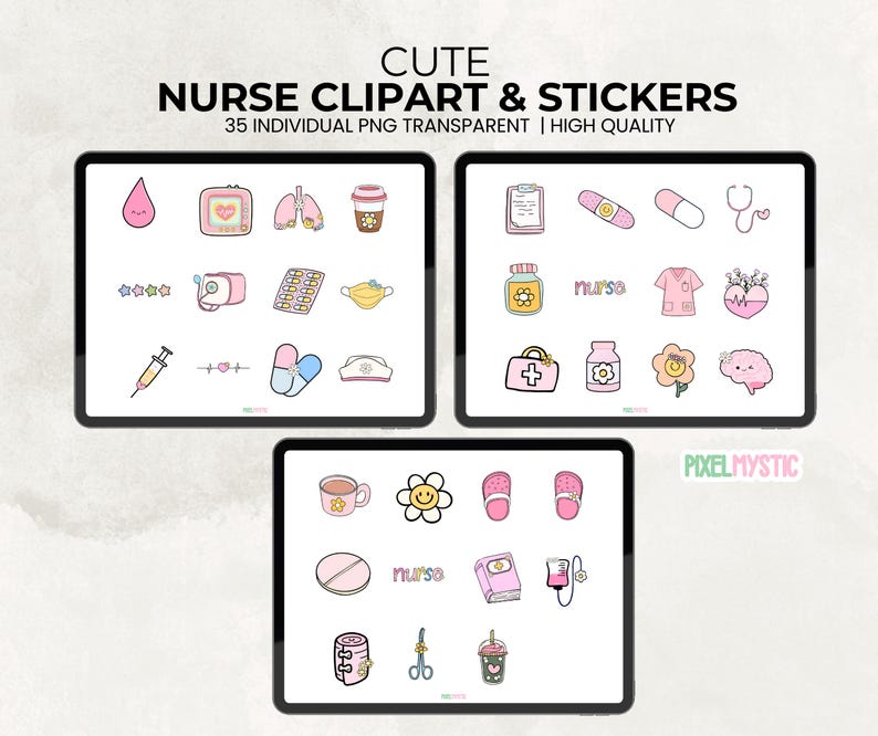 Nurse Clipart Pink, Nurse Stickers Goodnotes, Nurse PNG, Medical ...