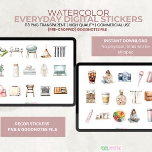 Everyday Aesthetic Digital Planner Stickers, Digital Stickers for ...