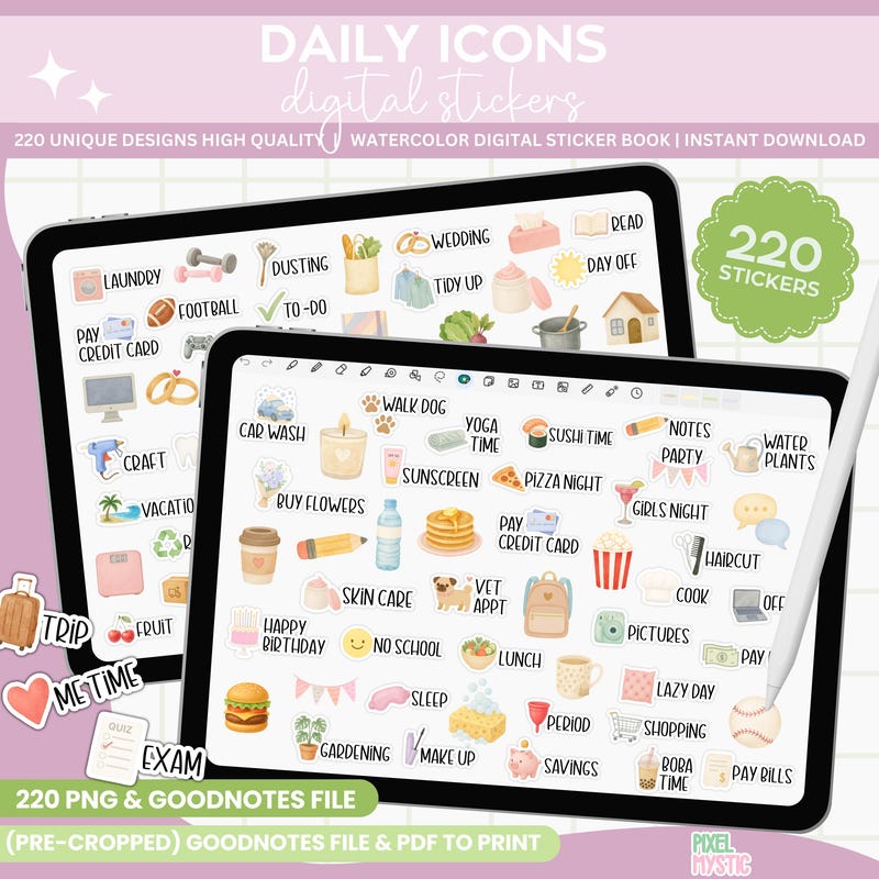 Watercolor Daily Planner - Etsy