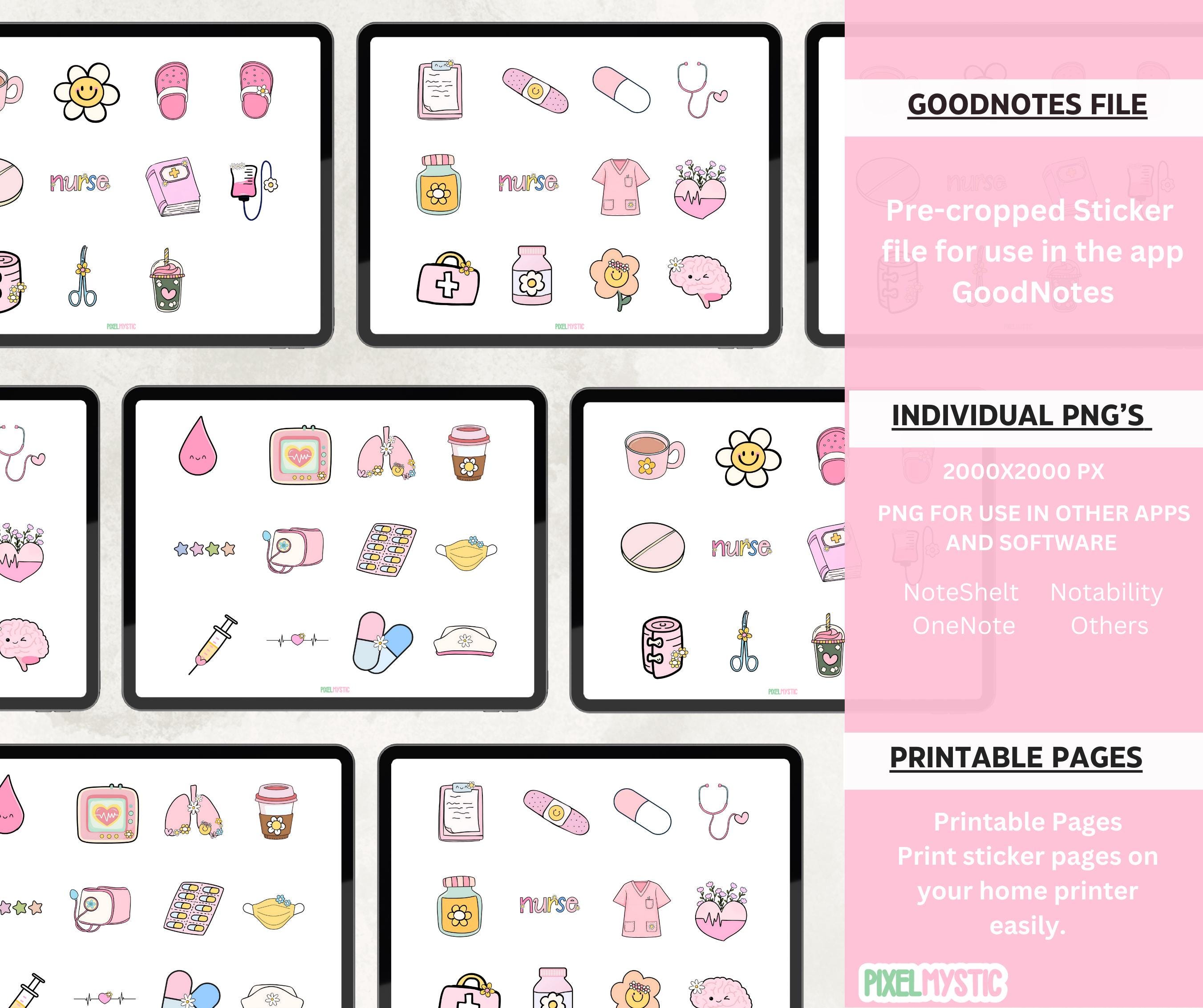 Nurse Clipart Pink, Nurse Stickers Goodnotes, Nurse PNG, Medical ...
