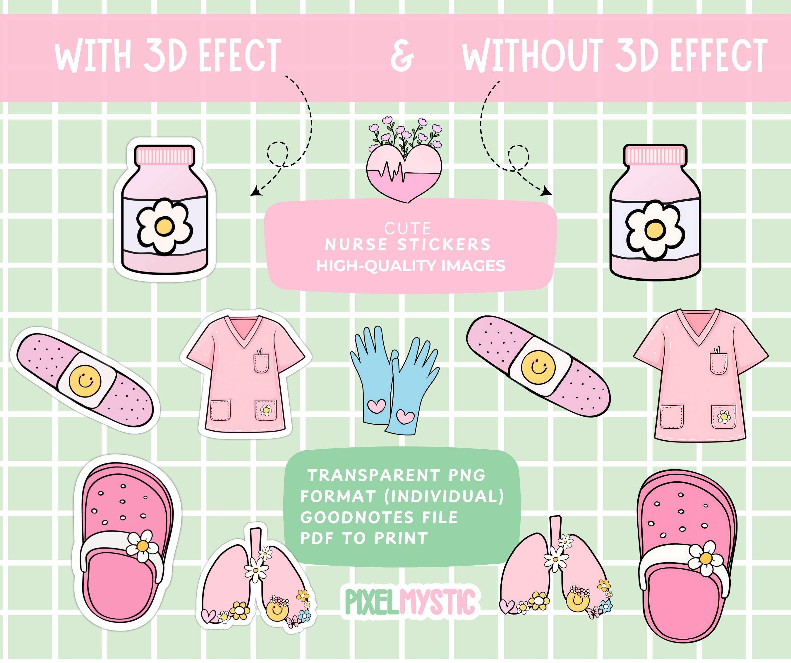 Nurse Clipart Pink, Nurse Stickers Goodnotes, Nurse PNG, Medical ...