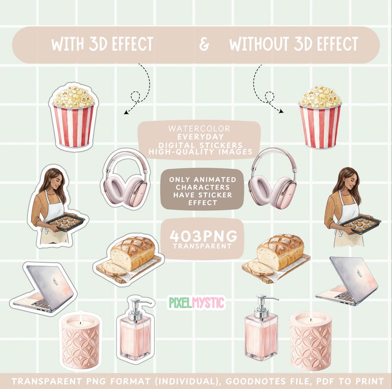 Everyday Life Stickers, Everyday Digital Planner Sticker, Everyday ...