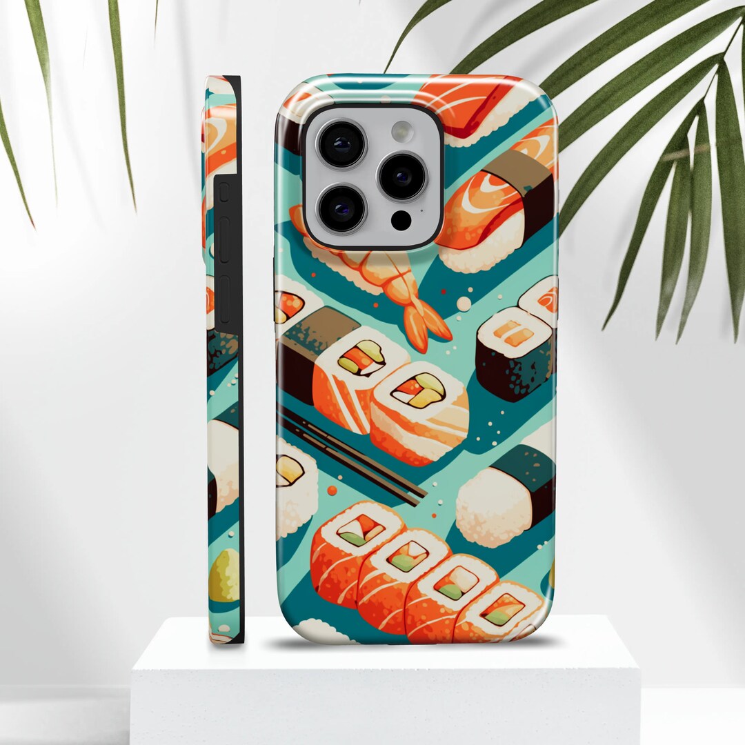 Sushi Food Phone Case Seafood Cover for iPhone 16 15pro, 14, 13, 12, 11 ...
