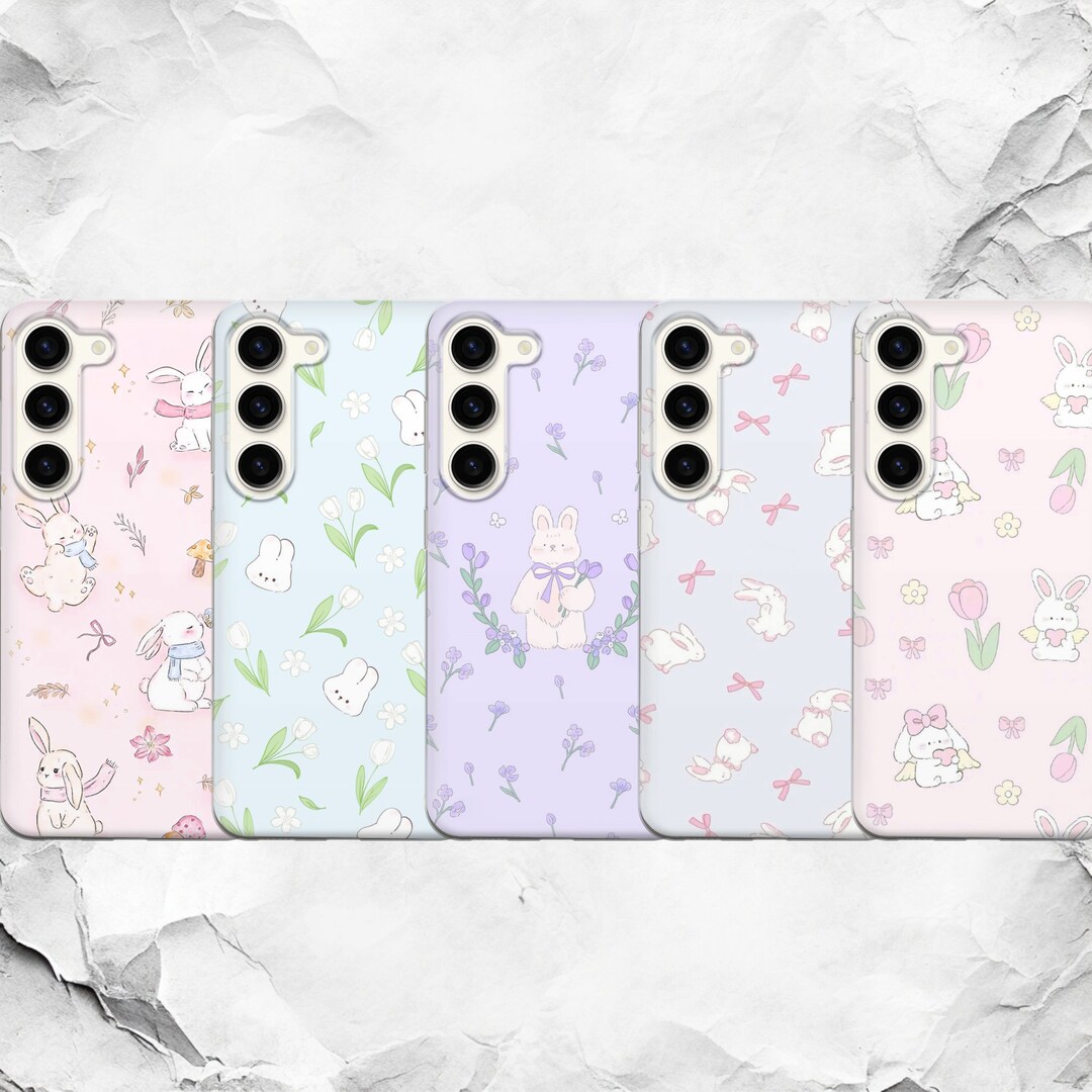 Kawaii Rabbit Phone Case Fluffy Bunny Cover for Samsung Galaxy S24 FE ...