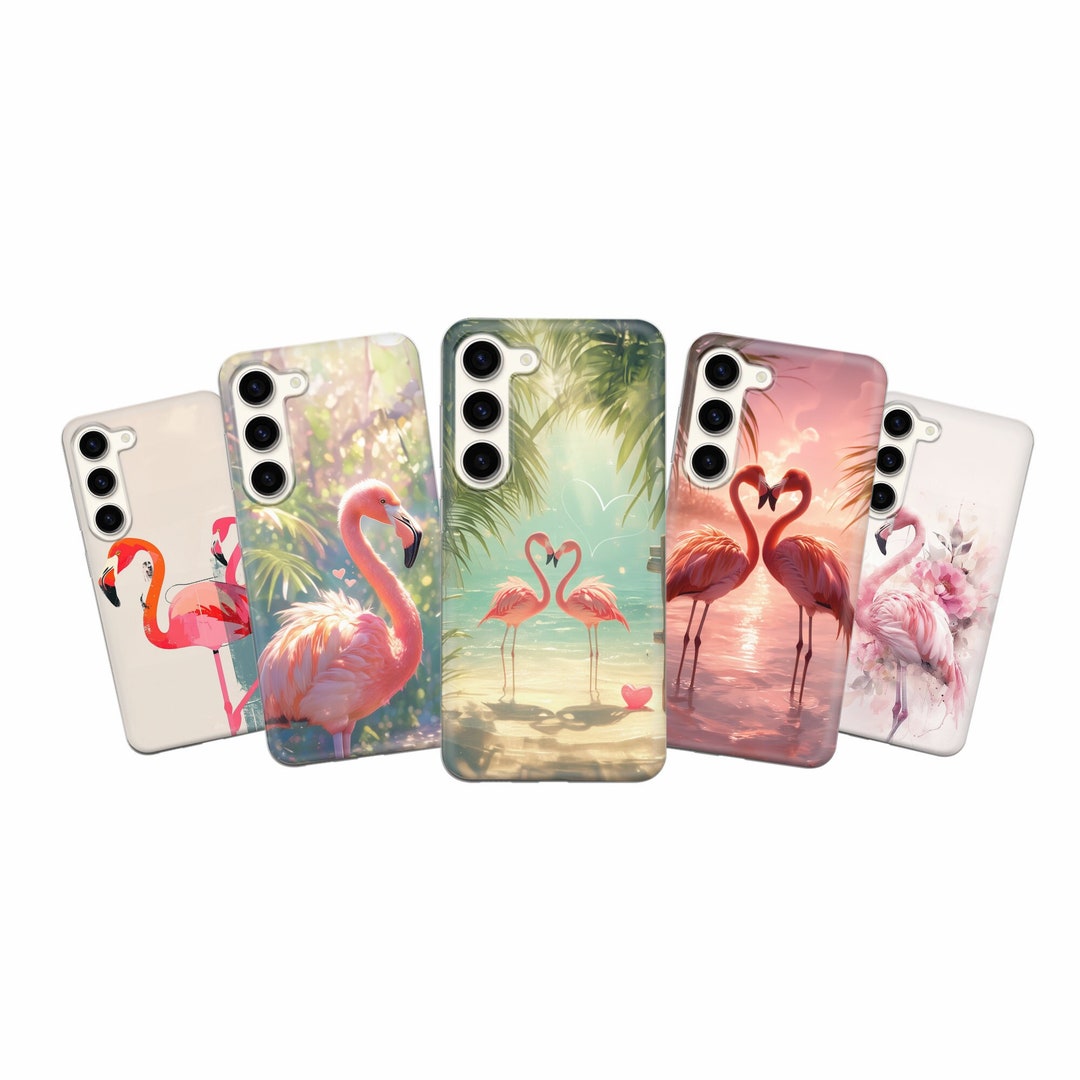 Flamingo Animal Pink Bird Portrait Phone Case Two Flamingos Cover for ...