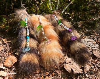 Blue Frost Fox Fur Tails - Set of Five - Etsy