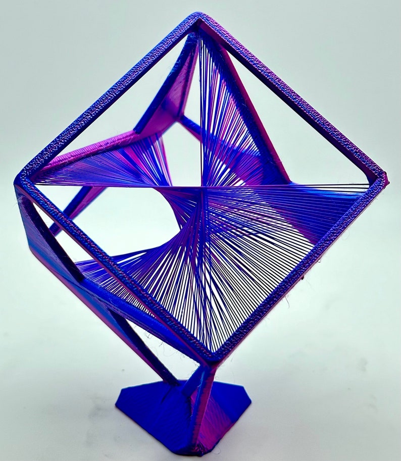 Beautiful 3D Printed Ornament Cubed String Art Display - Etsy