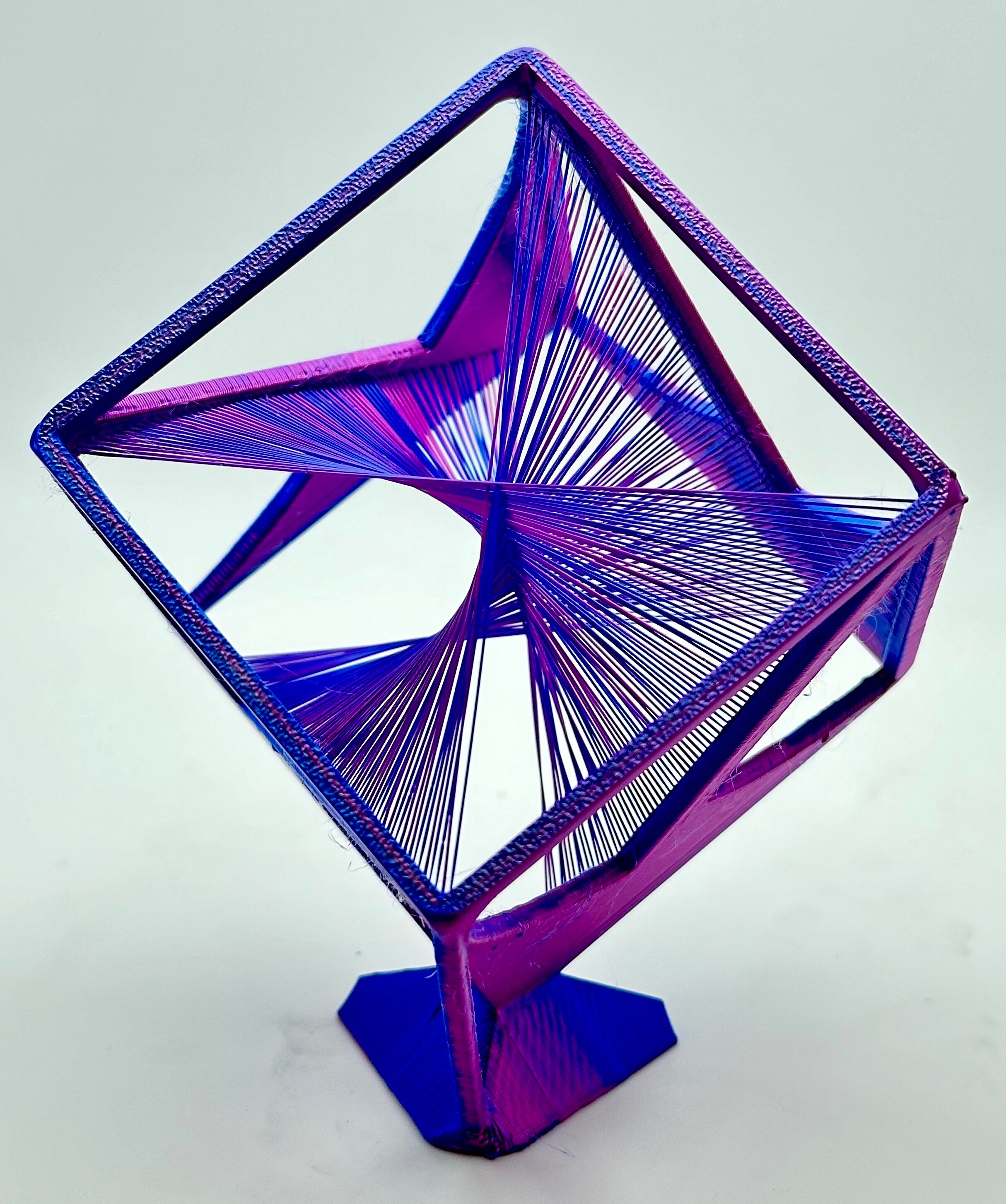 Beautiful 3D Printed Ornament Cubed String Art Display - Etsy