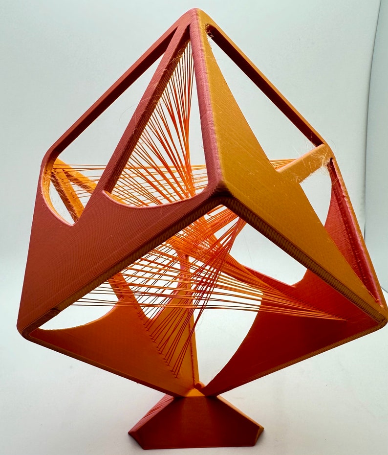 Beautiful 3D Printed Ornament Cubed String Art Display - Etsy