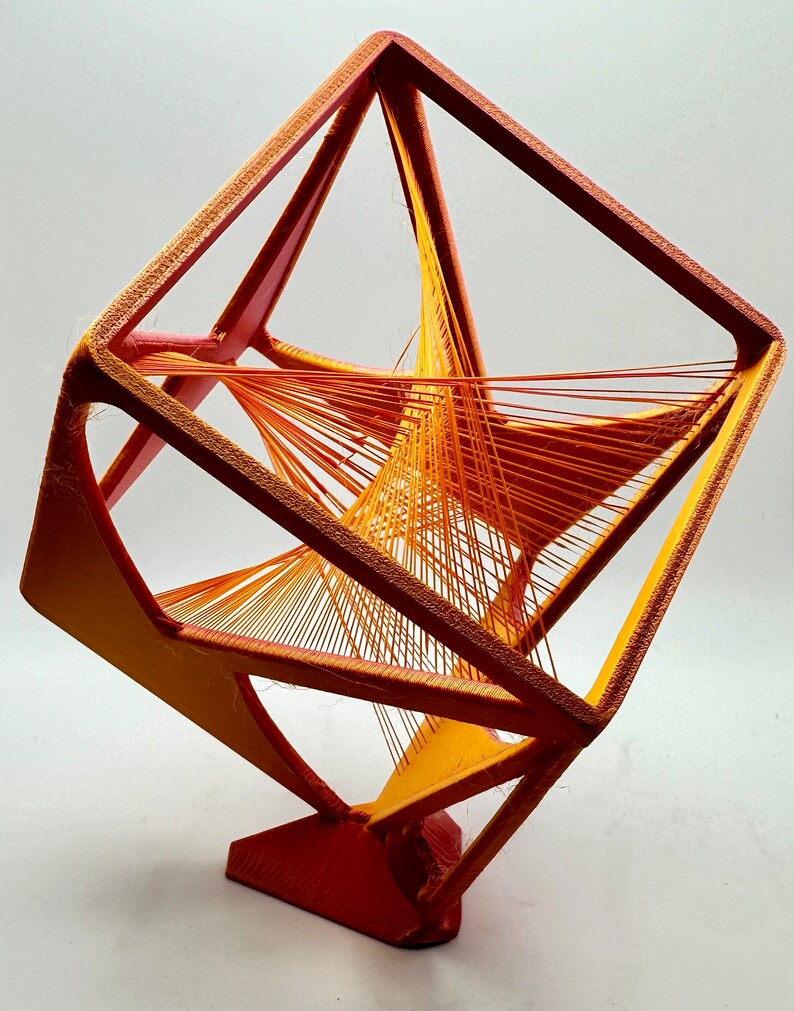 Beautiful 3D Printed Ornament Cubed String Art Display - Etsy