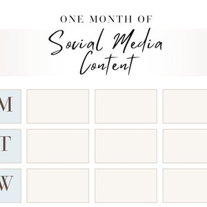 Monthly Content Planner - Etsy