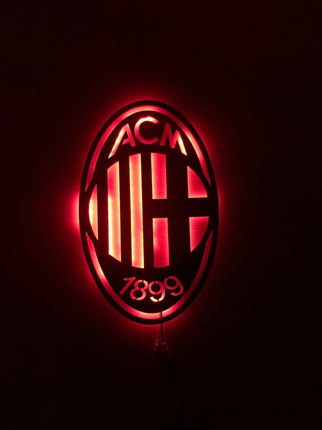 AC Milan Wall Decor, Wall Art, Wall Design, Team Logo, Sport, Lighting ...