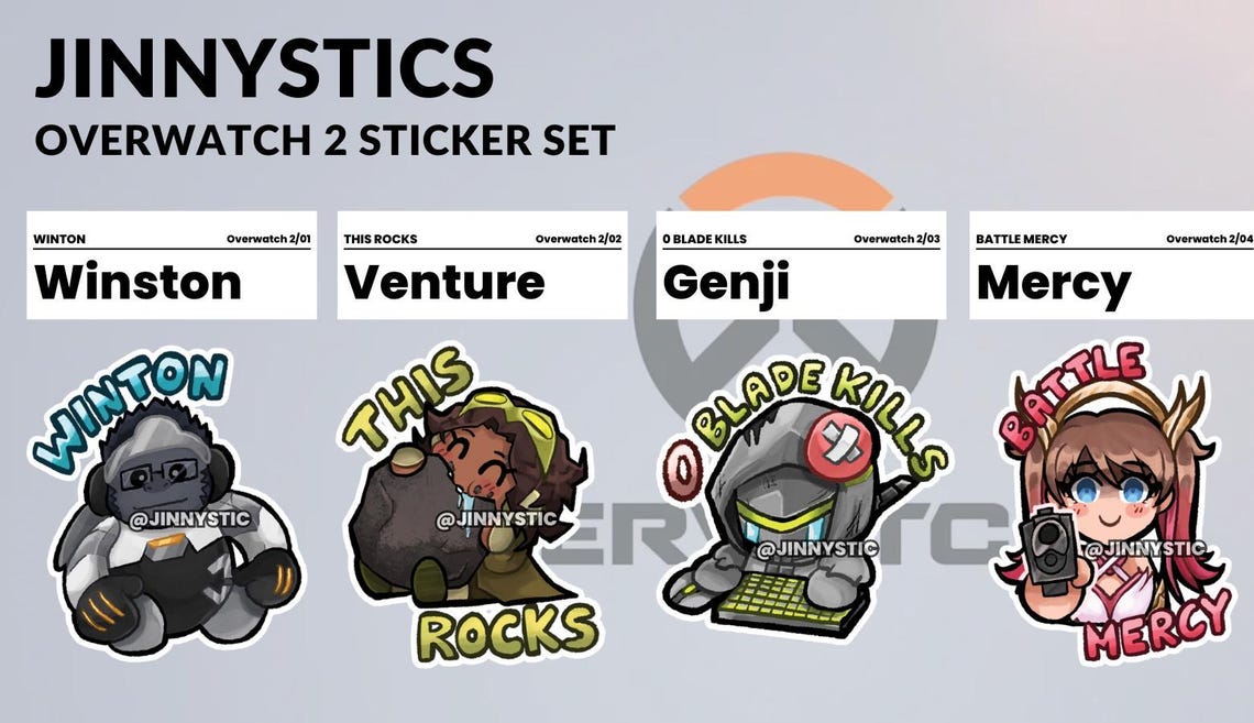 Overwatch Meme Sticker Set of 5 - Etsy