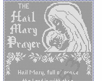The Lord's Prayer Thread Filet Crochet Wall Hanging Pattern - Etsy