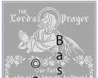 The Lord's Prayer Thread Filet Crochet Wall Hanging Pattern - Etsy