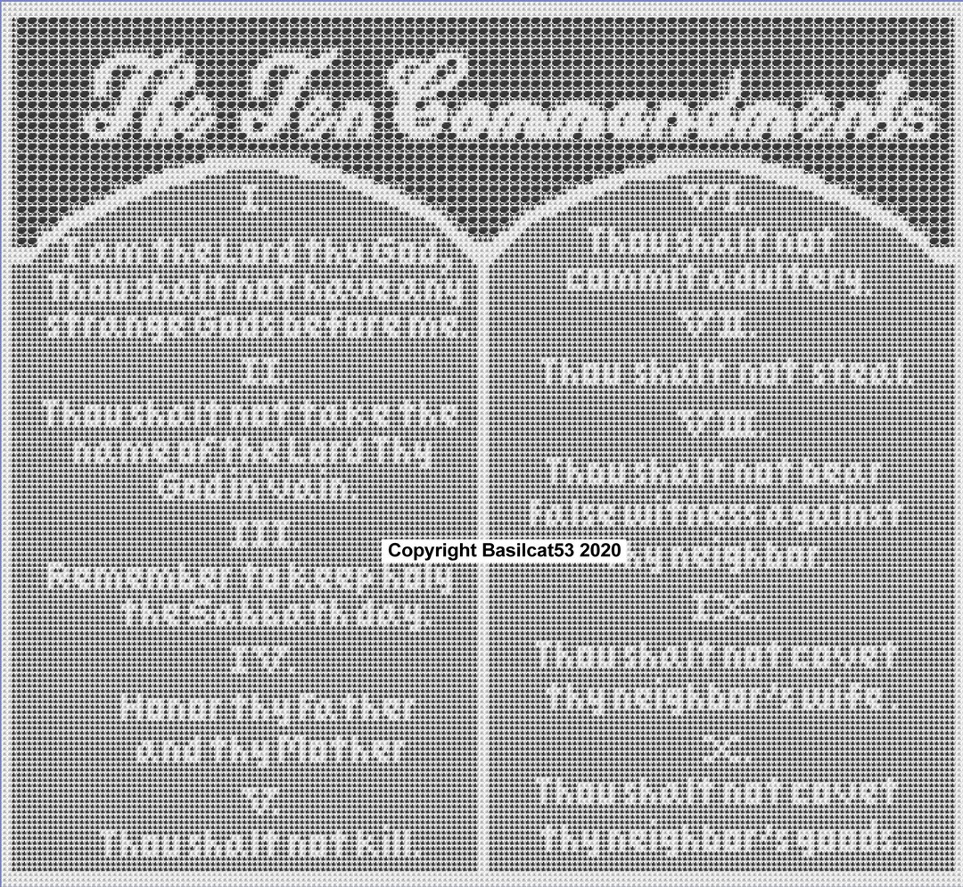 The Ten Commandments Filet Crochet Pattern Doily Wallhanging - Etsy