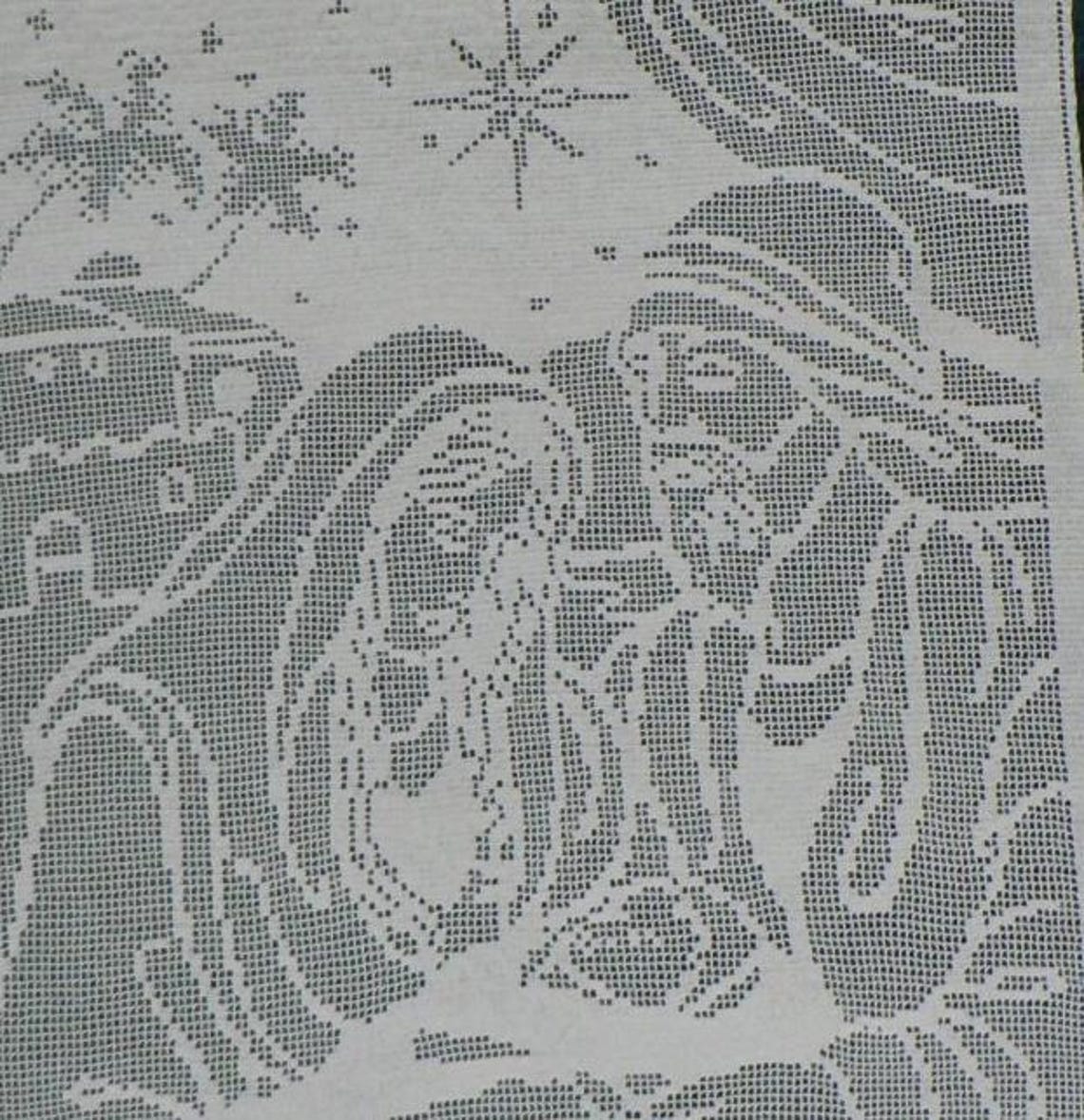 Mary, Joseph, and Baby Jesus Filet Crochet Pattern - Etsy