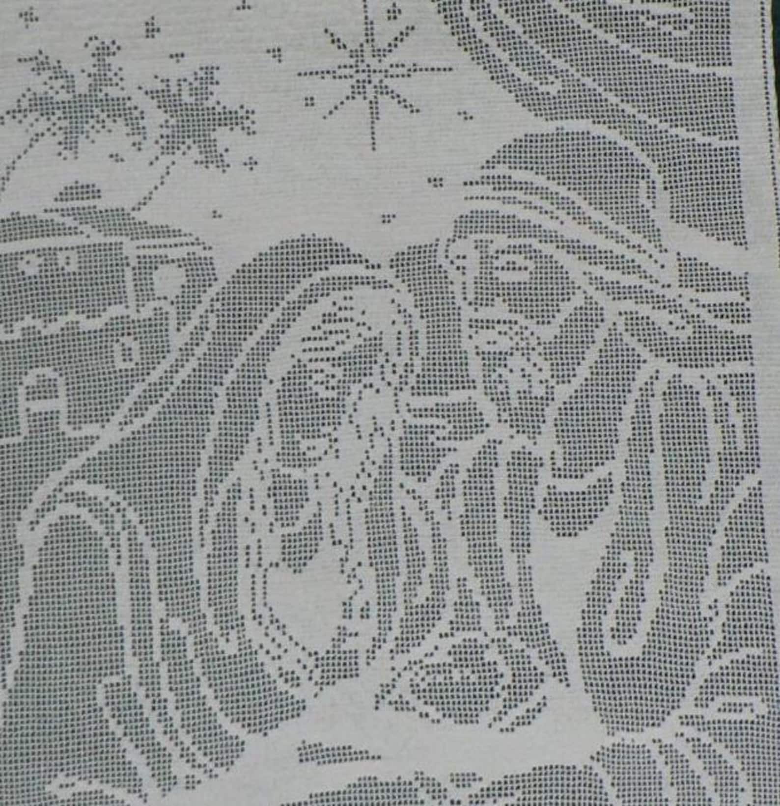 Mary, Joseph, and Baby Jesus Filet Crochet Pattern - Etsy