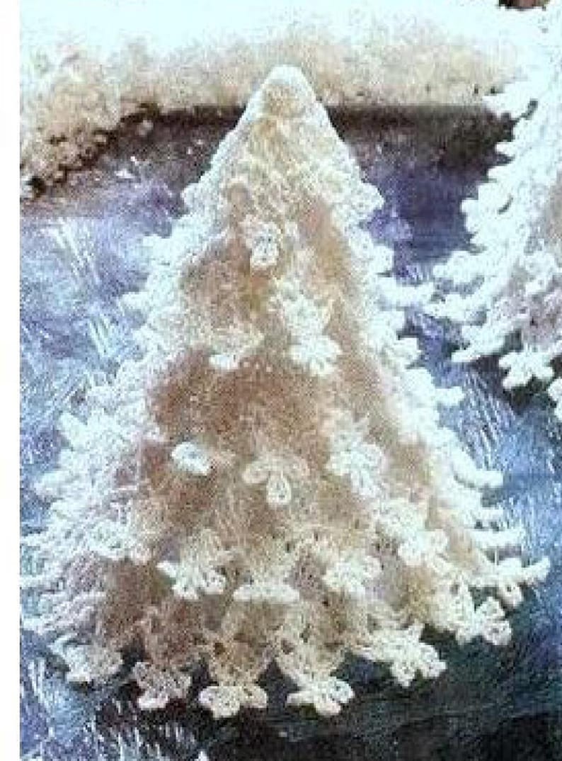 Vintage Crochet Pattern for Christmas Trees With Branches in Three ...