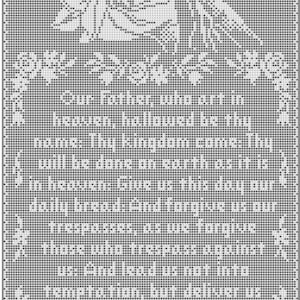 The Lord's Prayer Thread Filet Crochet Wall Hanging - Etsy Australia