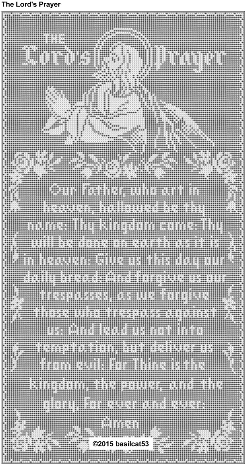 The Lord's Prayer Thread Filet Crochet Wall Hanging Pattern - Etsy ...