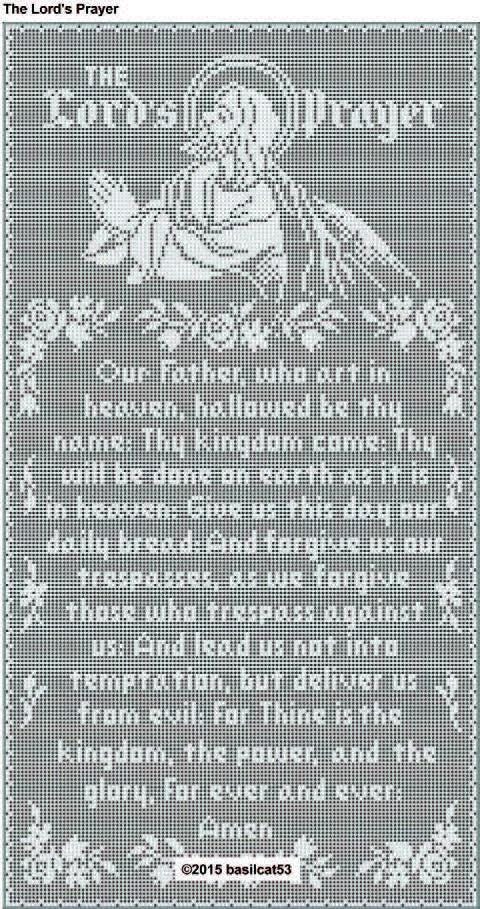 The Lord's Prayer Thread Filet Crochet Wall Hanging Pattern - Etsy