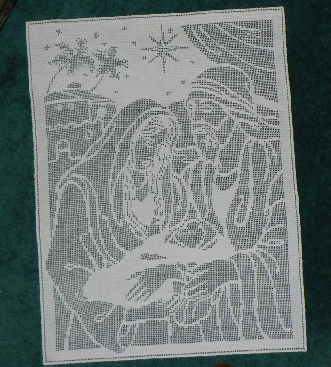 Mary, Joseph, and Baby Jesus Filet Crochet Pattern - Etsy