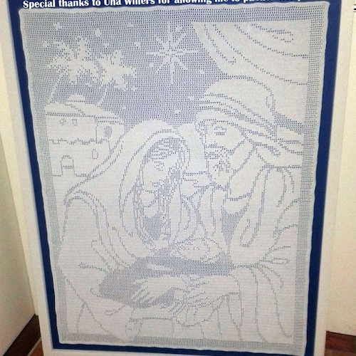 Mary Joseph and Baby Jesus Filet Crochet Pattern - Etsy