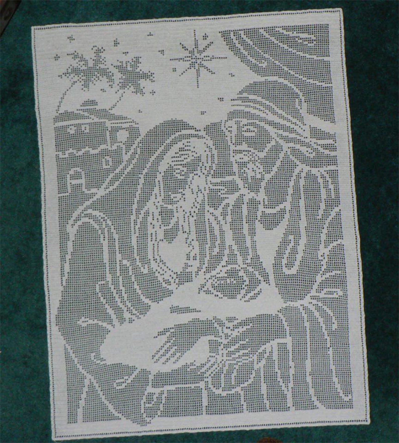 Mary, Joseph, and Baby Jesus Filet Crochet Pattern - Etsy