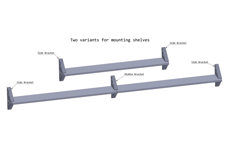 Shelf Bracket Loft Bookshelf DIY STL File Easy 3D Printing and ...