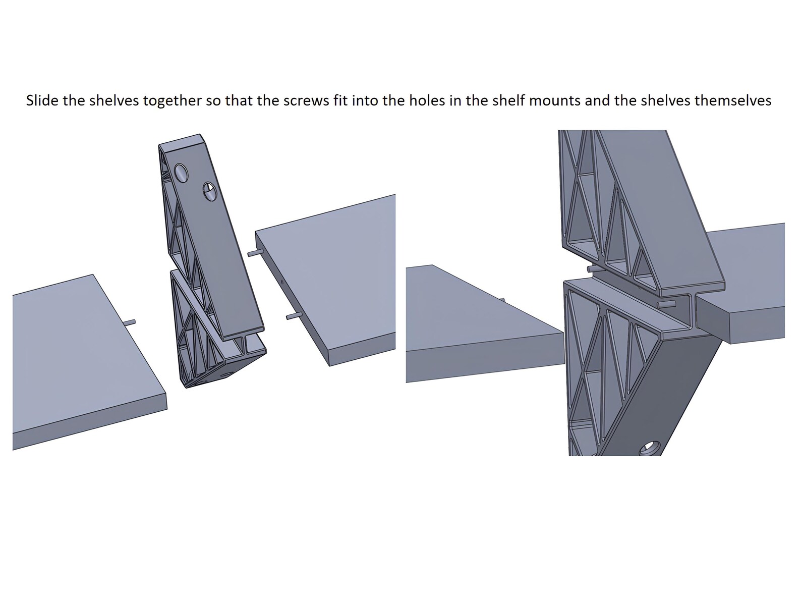 Shelf Bracket Loft Bookshelf DIY STL File Easy 3D Printing and ...