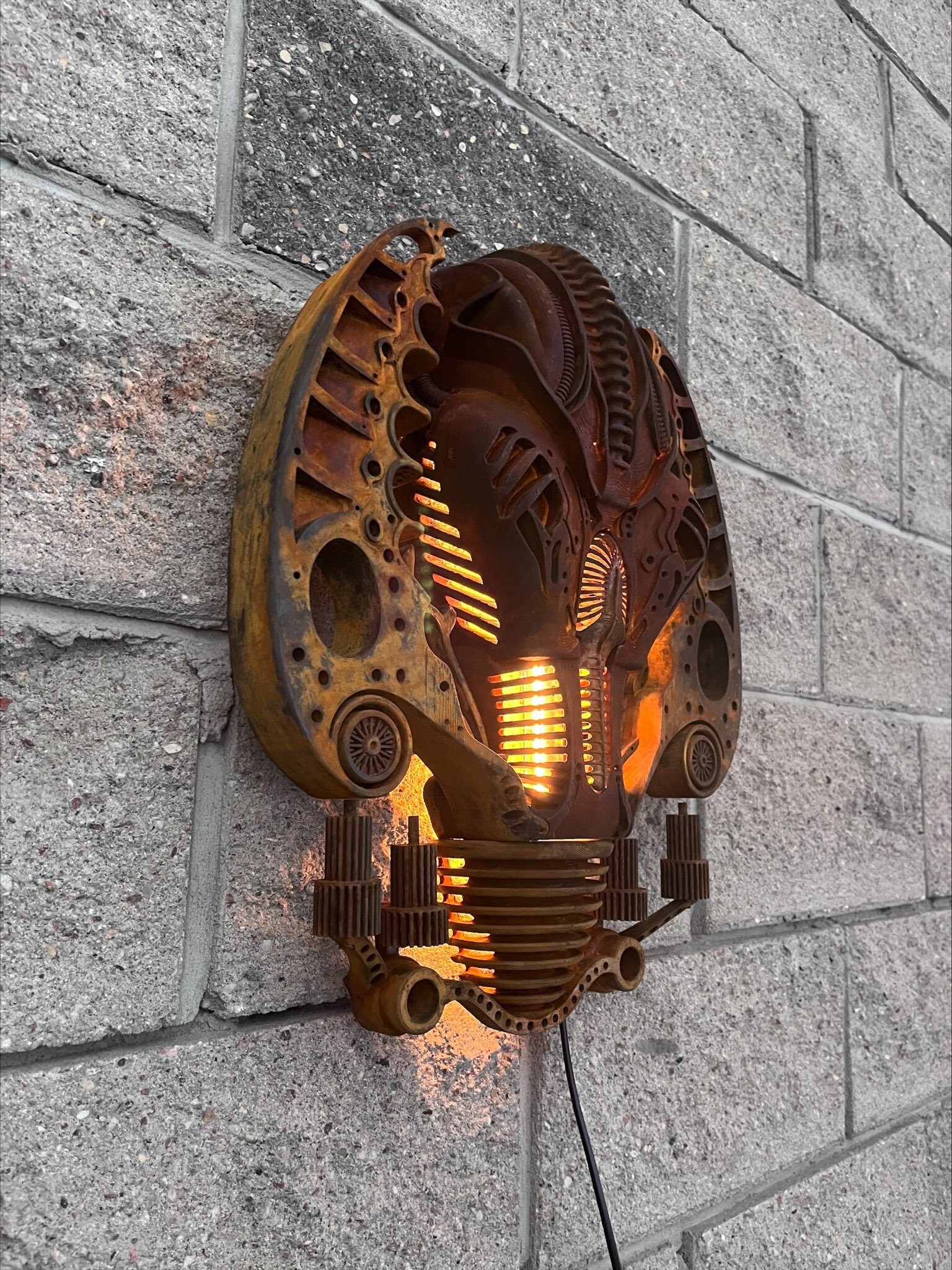HR Giger Style Wall Decor DIY Lamp STL Files Easy Assembling and 3D ...