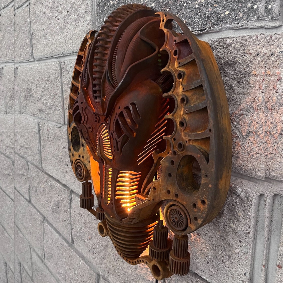 HR Giger Style Wall Decor DIY Lamp STL Files Easy Assembling and 3D ...