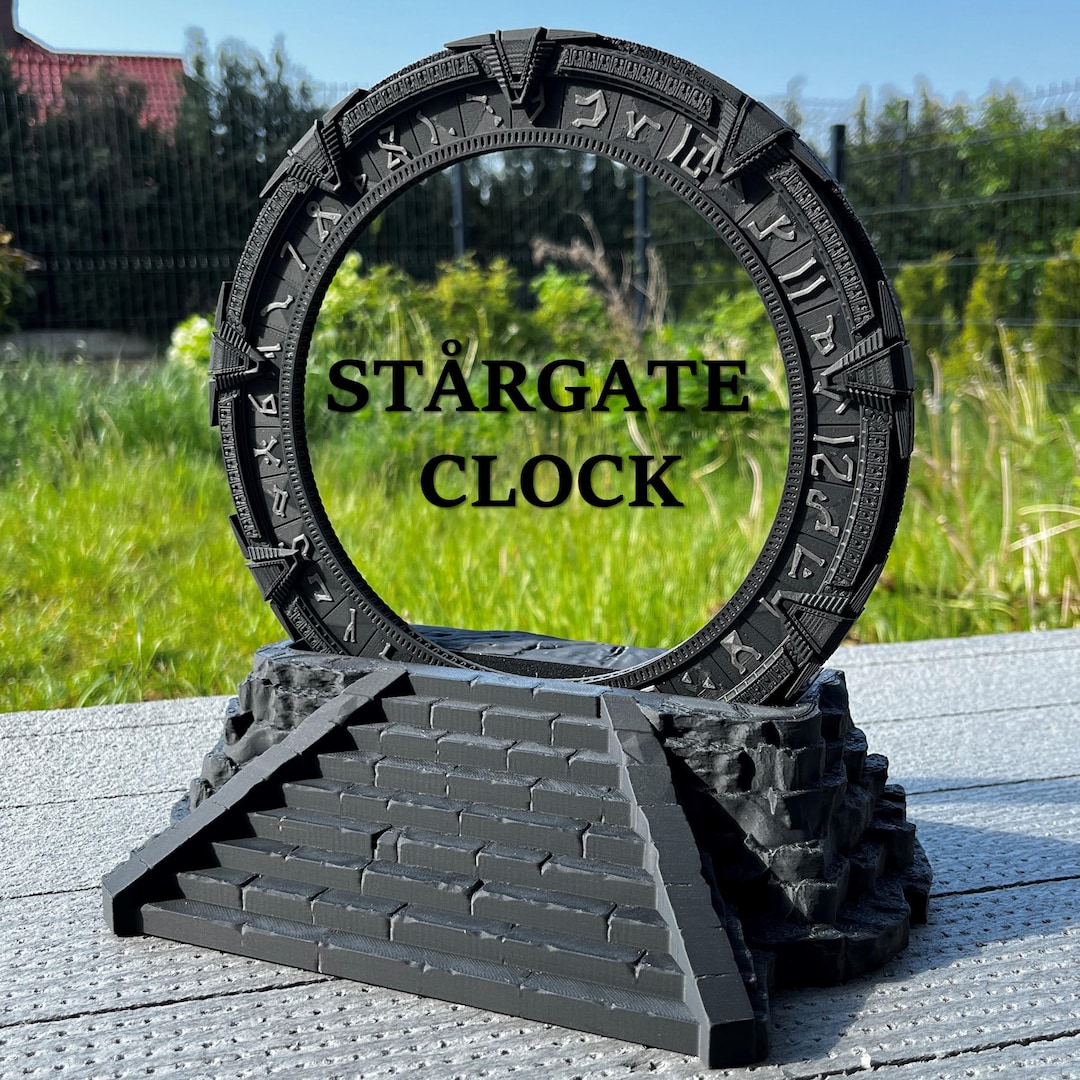 Stargate Clock Movie Inspired Sci-fi Replica Working Desk Stand Fan Art ...