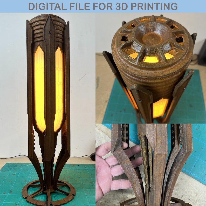 STL Files for 3D Printing Gothic Lamp Style Lampshade House Decor ...