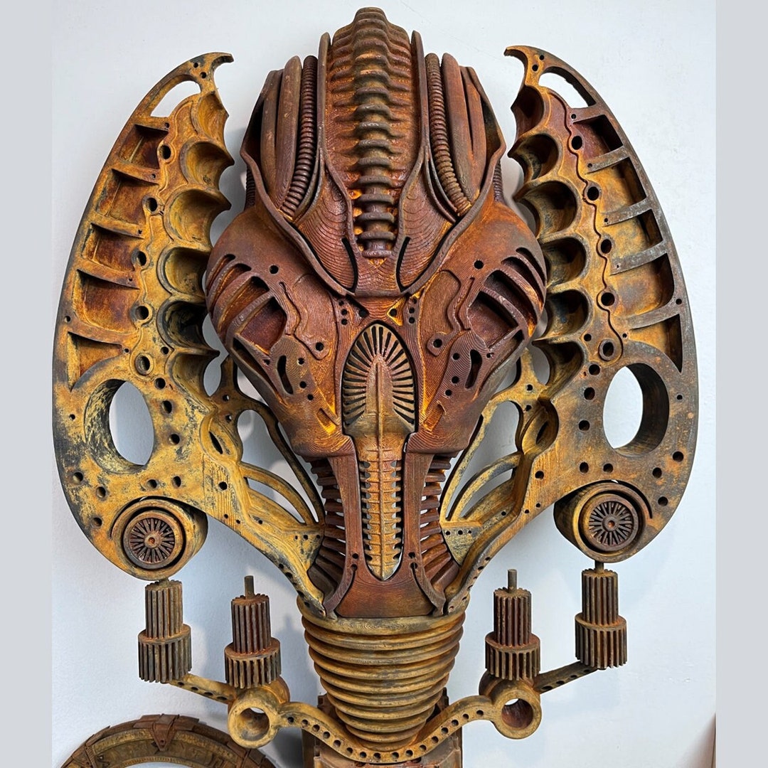 HR Giger Style Wall Decor DIY Lamp STL Files Easy Assembling and 3D ...