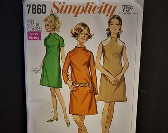 1968 Dress Pattern | Etsy