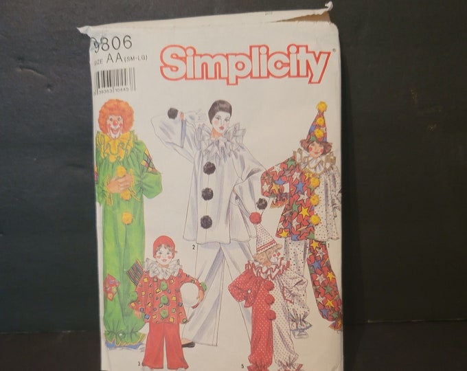 Simplicity Clown Costume Pattern - Etsy