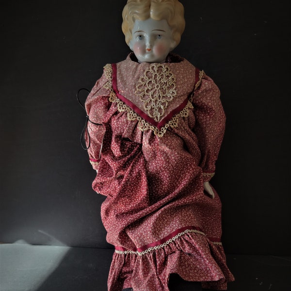 Antique Doll With Leather Body Etsy