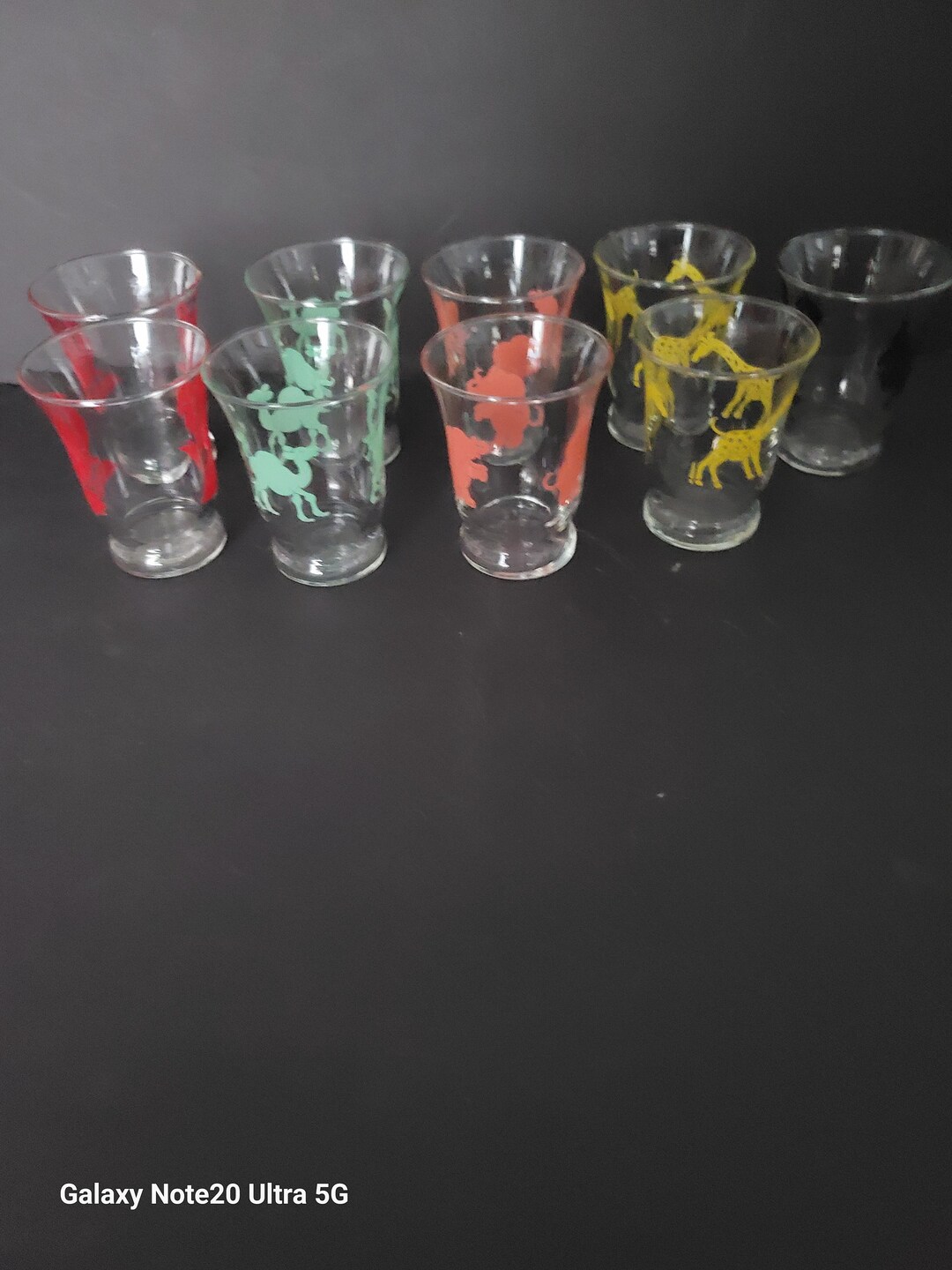 Rare Set of 9 Libby Circus Animal Juice Glasses - Etsy
