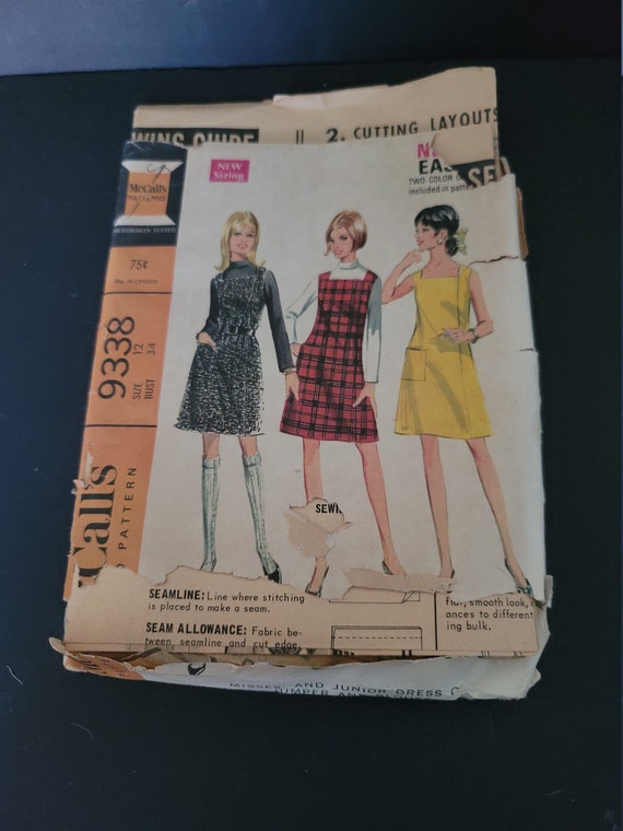 1968 Mccalls 9338 Dress Pattern | Etsy