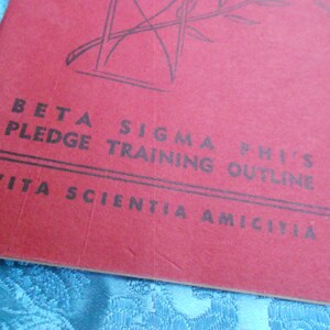 Beta Sigma Phi's Pledge Training Booklet - Etsy
