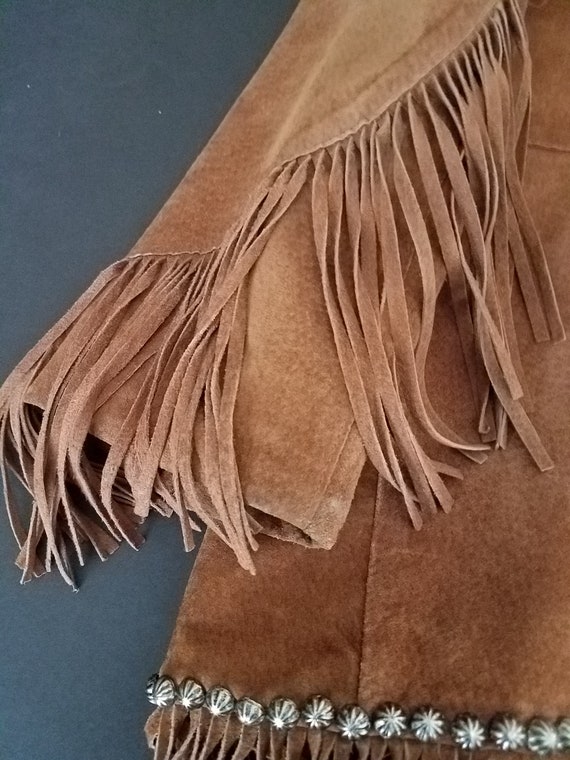 Jacket Diamond Leather Vintage Fringe - Gem