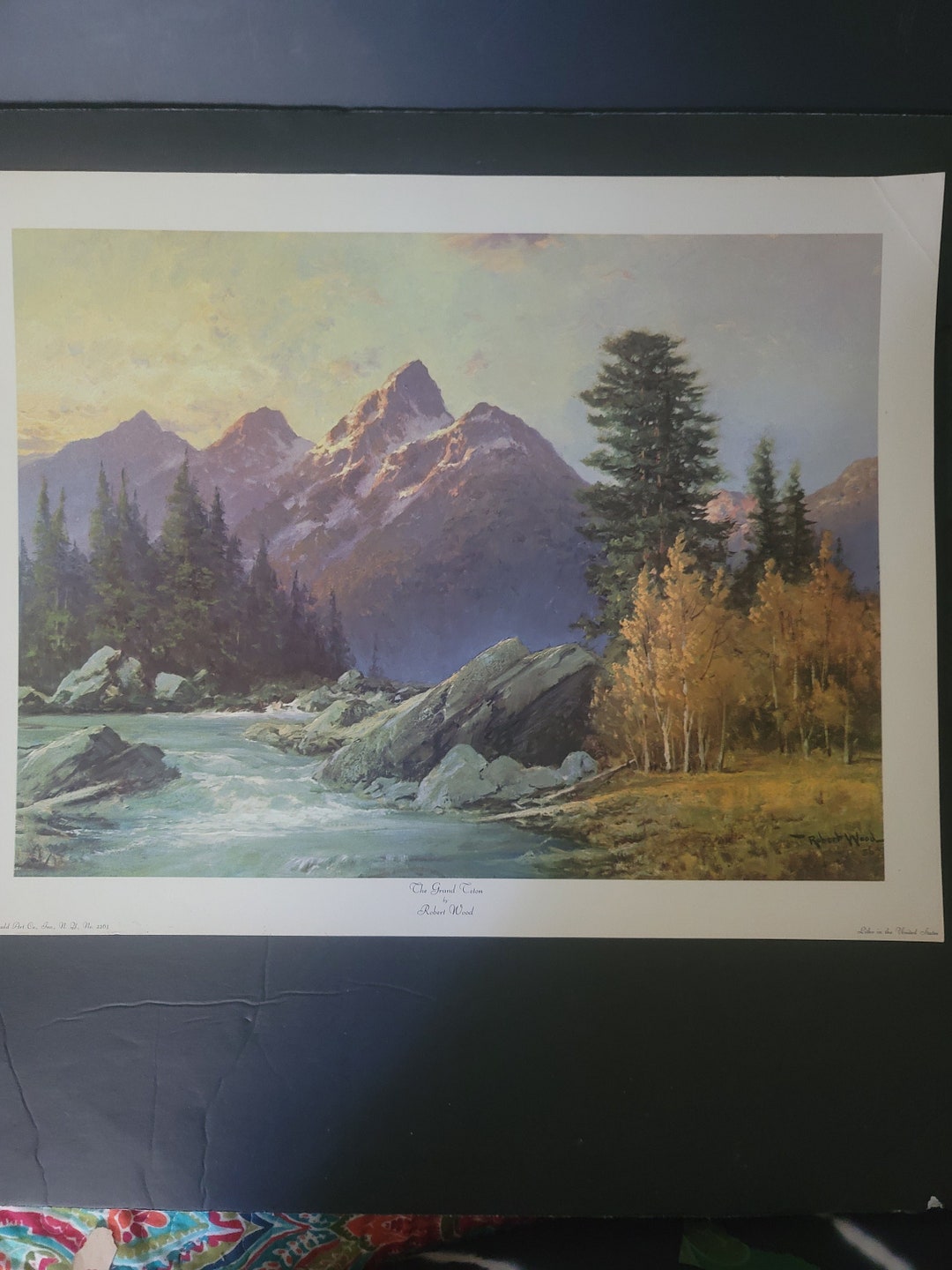 1956 Robert Wood Lithograph the Grand Teton - Etsy